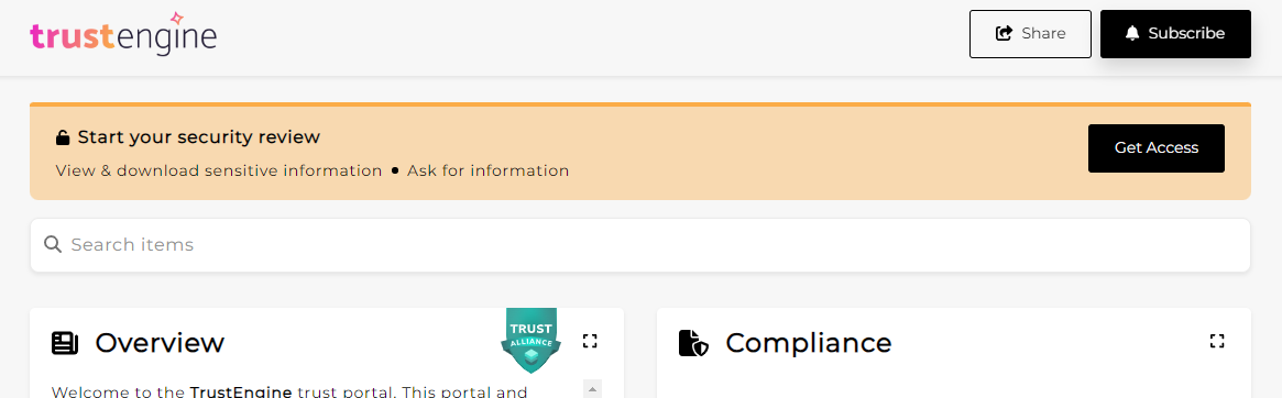 Gaining Client Access to the TrustEngine Trust Center – TrustEngine